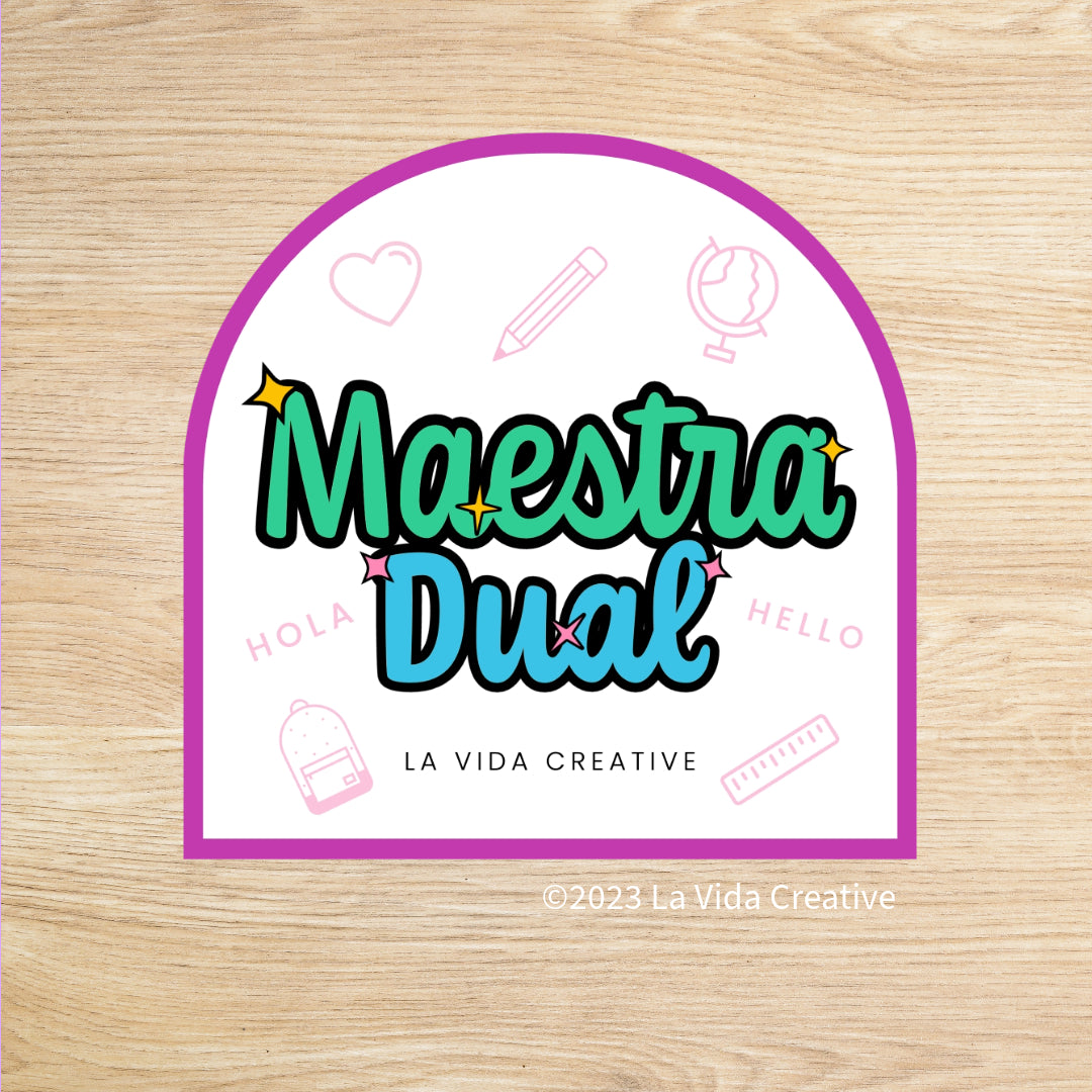 Maestra Dual Sticker – La Vida Creative